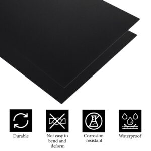 LOYORTY 4PCS 12 x 6 x 1/25 (0.04”) Inch Anodized Aluminum Sheet, Black Aluminum Engraving Blanks, 1MM Thin Metal Plates for Laser Engraving, Crafting, DIY, House Decoration