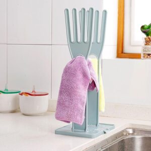 PRETYZOOM 2pcs Kitchen Glove Holder, Plastic Glove Drying Rack Rubber Gloves Drying Stand, Kitchen Sink Drain Rack for Dish Gloves Sponges