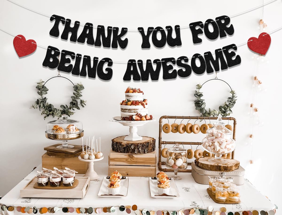 Thank You for Being Awesome Banner We Appreciate You Banner Teacher Employee Appreciation Decorations Job Change Going Away Party Decor Supplies