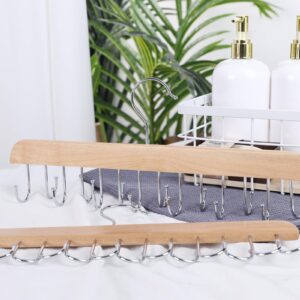 JOHOUSE Belt Hanger for Closet, Belt Rack Belt Organizer 14 Hooks Belt Holder for Storage Max 42 Belts 360°Rotating for Bra Tie Tank Top