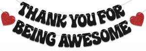 thank you for being awesome banner we appreciate you banner teacher employee appreciation decorations job change going away party decor supplies