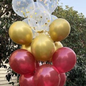 Graduation Decorations Maroon Gold 2024/Burgundy Gold Graduation Decorations ASU FSU/Burgundy Gold Balloons/Burgundy Birthday Decorations 2 Burgundy Table Centerpiece Balloon Stand Kits