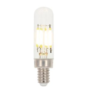 westinghouse 5158100 2.5 watt (25 watt equivalent) t6 dimmable clear filament led light bulb, candelabra base