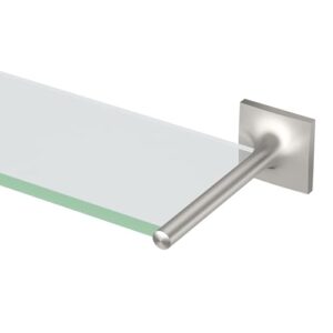 gatco 5596 waterline glass shelf, satin nickel