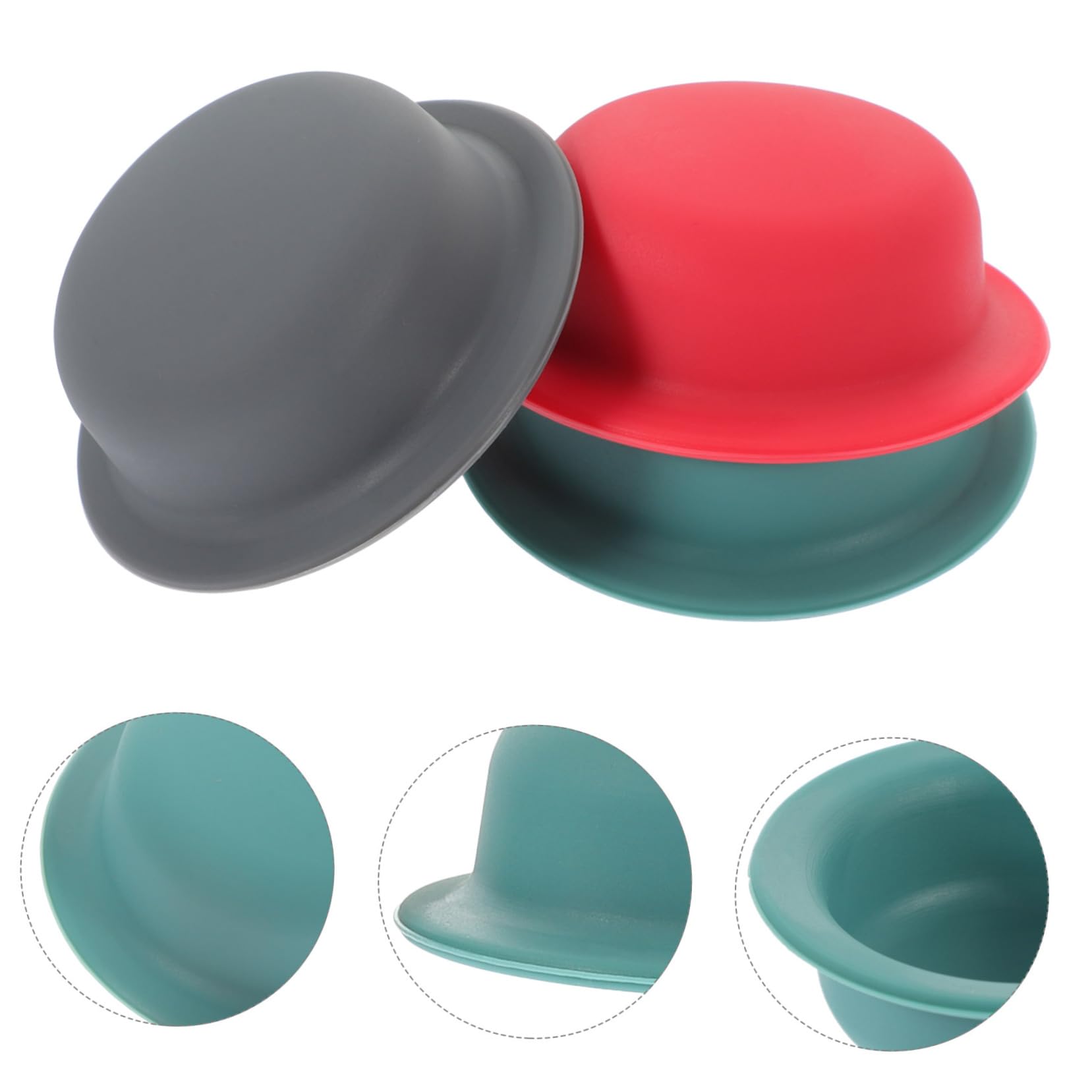 VINTORKY 3Pcs Silicone Scald Pot Lid Knob Covers Heat Resistant Knob Caps for Safe Handling of Cookware Lids Fit for Pots and Pans Kitchen Essential