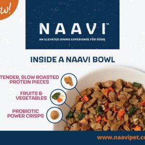 Naavi Slow Roasted Beef Bowl with Ancient Grains, Vegetables & Fruits, Premium Dog Food Topper for Adult Dogs - 6oz (2pack)