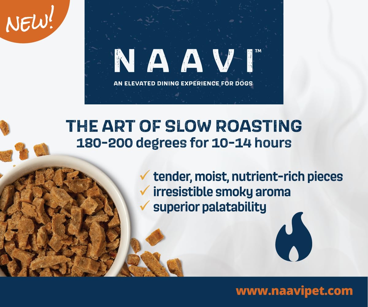 Naavi Slow Roasted Beef Bowl with Ancient Grains, Vegetables & Fruits, Premium Dog Food Topper for Adult Dogs - 6oz (2pack)