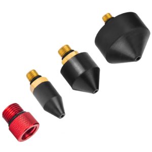 kodilin 4pcs 1/8-inch rubber tip set for air blow gun,1 pcs 1/2-inch high flow adapter