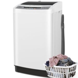 nictemaw portable washing machine 17.8lbs portable washer machine with drain pump, 2.4 cu.ft compact washer with 10 programs 8 water levels small washing machine for apartment, home, dorms, rv