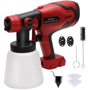 hotloop paint sprayer for milwaukee m18 18v battery, cordless hvlp paint sprayers for house painting stain sprayer for fence, furniture, cabinets, walls, etc. (battery not included)