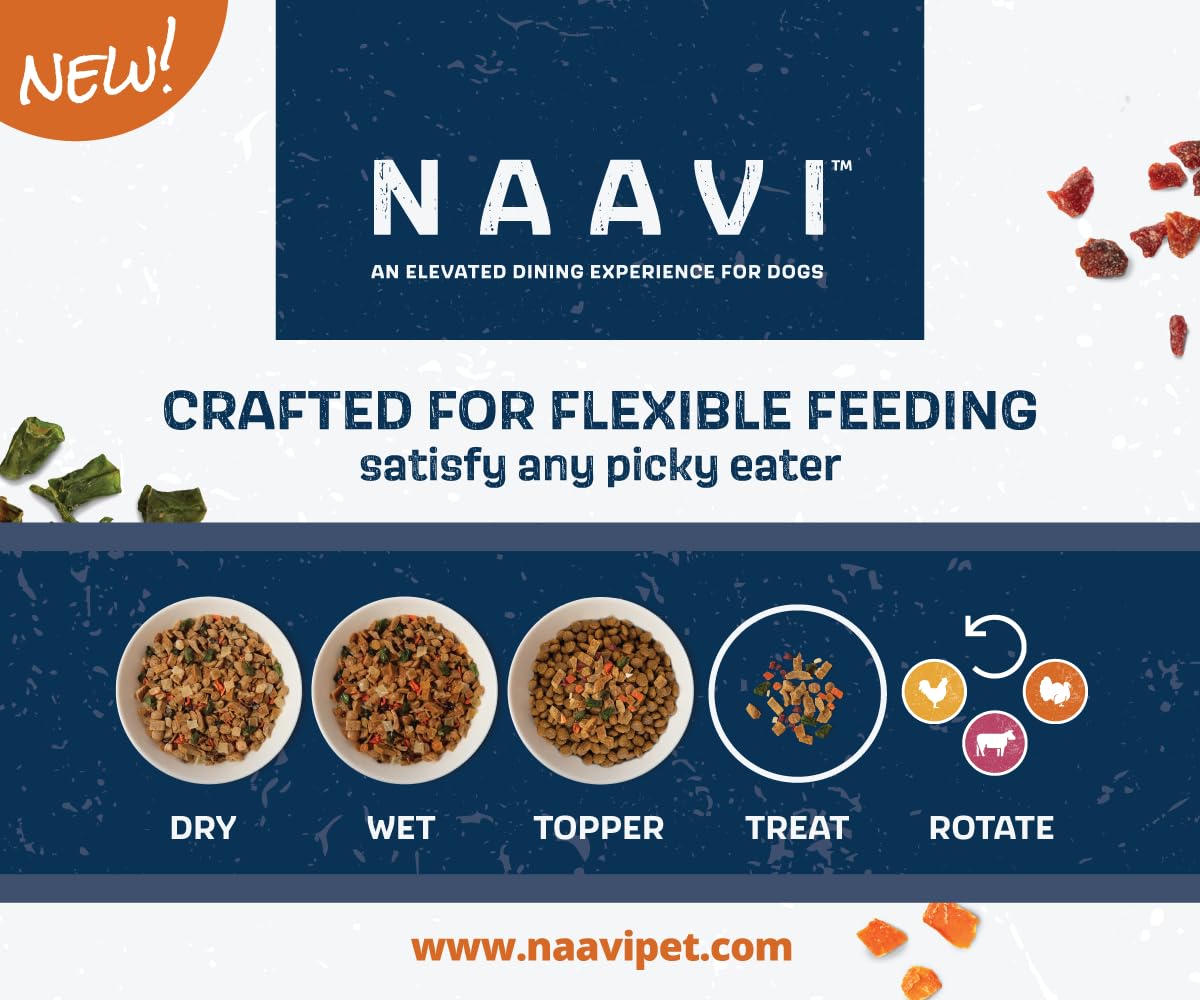 Naavi Slow Roasted Chicken Bowl with Ancient Grains, Vegetables & Fruits, Formulated to Support Gut & Immune Health in Adult Dogs - 6oz (2pack)