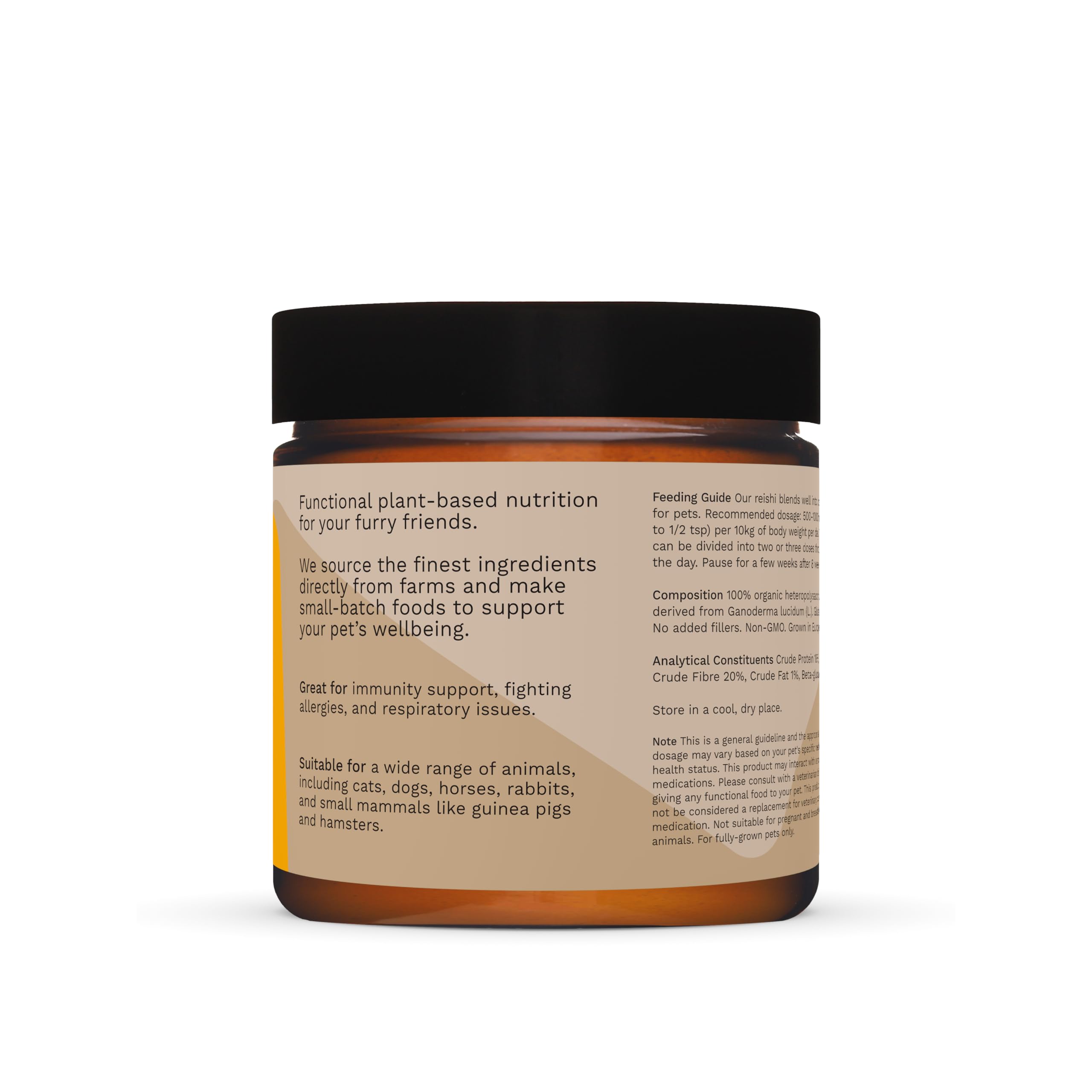 Boosie Organic Adaptogenic Powder for Dogs and Cats - Supports Immune System, Liver and Vitality - Reishi Mushroom - 100% Natural Without Additives or Preservatives - Pet Nutrition