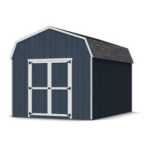 little cottage co. 10x14 value gambrel barn 6 ft. sidewalls, wood do-it-yourself precut kit, outdoor storage shed for backyard and garden