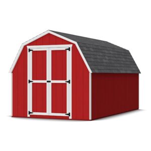 little cottage co. 10x10 value gambrel barn 4 ft. sidewalls, wood do-it-yourself precut kit, outdoor storage shed for backyard and garden