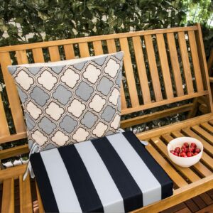 Incoroy Outdoor Chair Cushions for Patio Furniture Set of 2, Patio Seat Cushions with Ties 18.5''x 16'', Water Repellant Outdoor Cushions Patio Furniture Cushions, Outdoor Chair Pads Fade Resistant