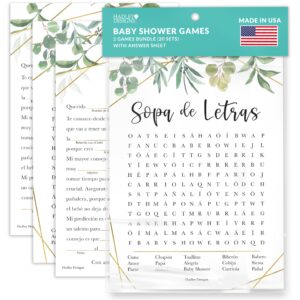 20 greenery juegos para baby shower en español - juegos de baby shower en español, hilarious baby shower games in spanish, spanish baby shower games, baby shower bingo español, quien conoce mas a mama