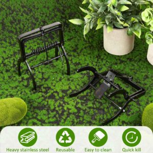 SiliFine 4 Pcs Mole Traps Vole Mole Traps Galvanized Steel Mole Scissor Trap Outdoor Easy to Set Black Eliminator Trap Mole Killer Gopher Trap for Home Farmhouse Lawn Field Outdoor Garden Yard Vole