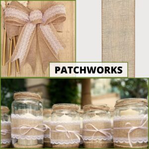 Natural Burlap Ribbon for Crafting — 3 Inch x 10 Yards Burlap Wired Ribbon for Christmas Home Decor Gift Wrapping DIY Crafts Wedding Bow Making Wreath