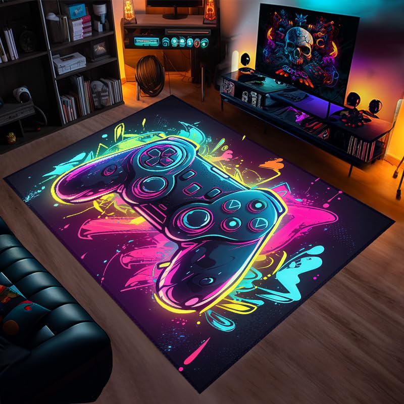 Gaming Rugs - Gamepad Carpet for Esports Gaming Room, Boys' Bedroom, and Living Room - 36x24 inches