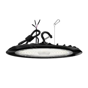 hylele ufo led high bay shop light 200w/150w/100w adjustable 6000k/5000k/4000k dimmable commercial bay lighting 100-277v plug&play for factory warehouse