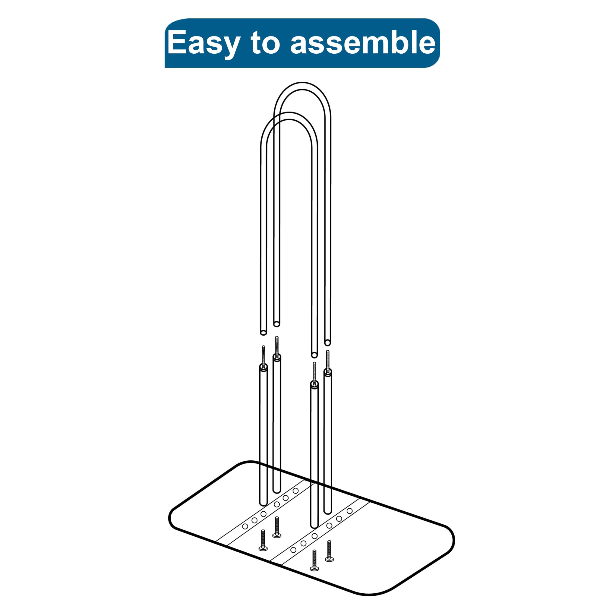 EASTTOWEST Hanger Stacker Organzier,33 inch Height Hanger Stand Clothes Hanger Storage Rack,Hanger Holder for Closet Laundry Room,White