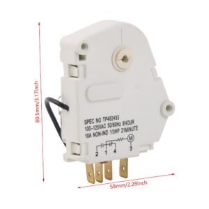 BQLZR Refrigerator Defrost Timer Replacement for Whirlpool W10822278 AP5985208