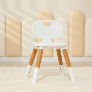 3 level height adjustable kids chairs plastic preschool chair durable and lightweight child chair with a maximum load capacity of 130 pounds suitable for day care, classroom, and home (1-pack beige)