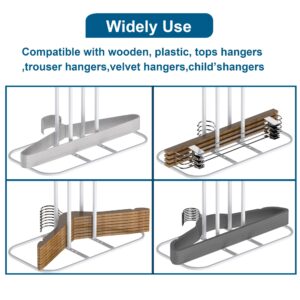 EASTTOWEST Hanger Stacker Organzier,33 inch Height Hanger Stand Clothes Hanger Storage Rack,Hanger Holder for Closet Laundry Room,White