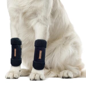 mukvik dog front leg brace, 1 pair dog canine front leg compression brace wrap with metal strips, protects wounds, brace heals, prevents injuries and sprains, helps arthritis (s/m)