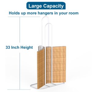 EASTTOWEST Hanger Stacker Organzier,33 inch Height Hanger Stand Clothes Hanger Storage Rack,Hanger Holder for Closet Laundry Room,White