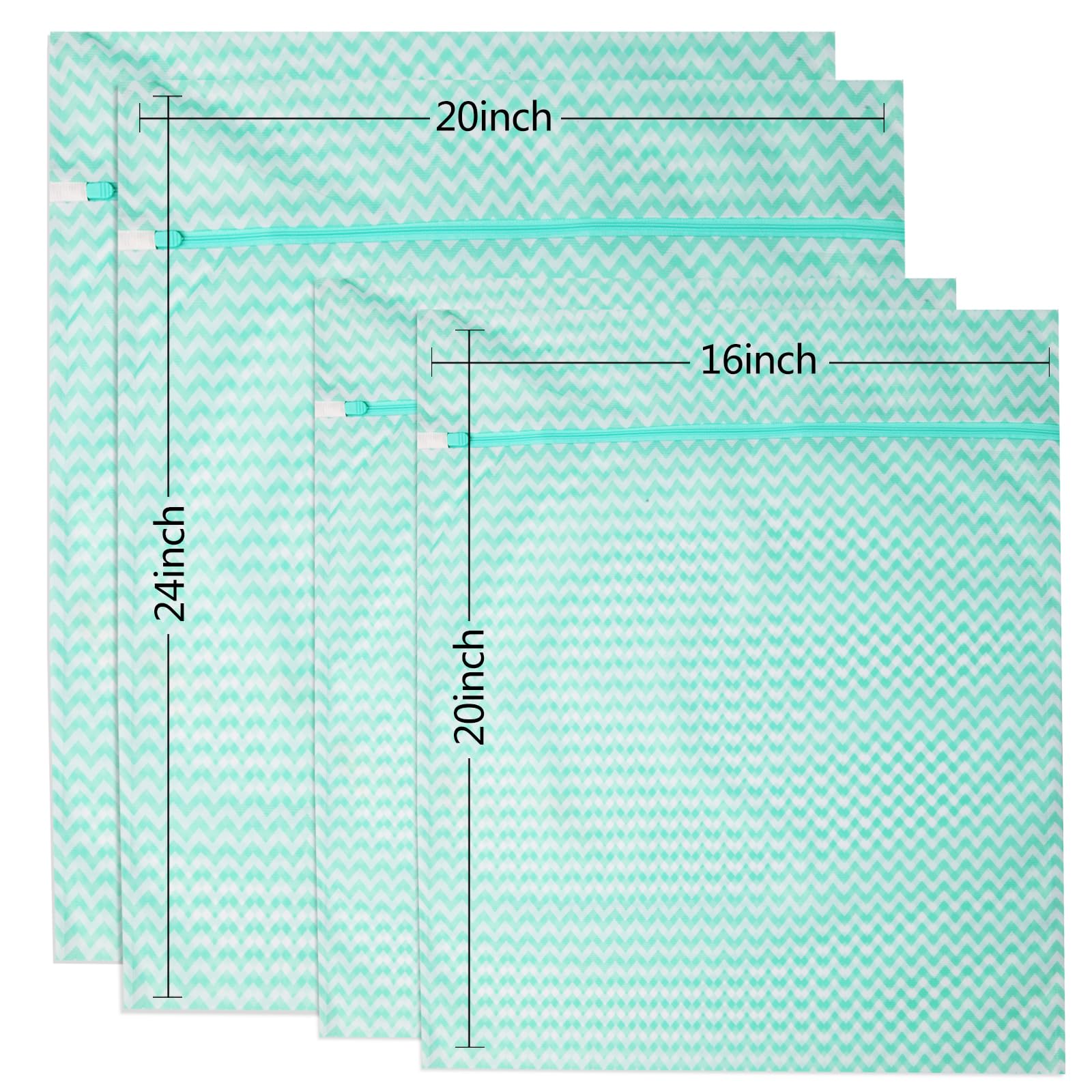 FHDD Laundry Mesh Bag for Washing Machine and Traveling,Laungdry Bags.For Kinds of Delicates,Baby clothes,Socks,Pillow etc. (green, 2XL,2L)