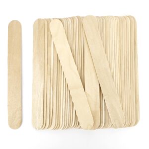 60 pcs 8” jumbo popsicle sticks for crafts, large tongue depressors wood, craft sticks, wax stick, stir sticks, wooden sticks for crafts, wide large popsicle sticks bulk, ice cream sticks