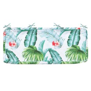 patio bench/swing cushion cover，water-resistant outdoor bench/settee cushion slip cover， protection outdoor furniture cushion slipcover with zipper（replacement cover only） (48 * 18, hawaii)