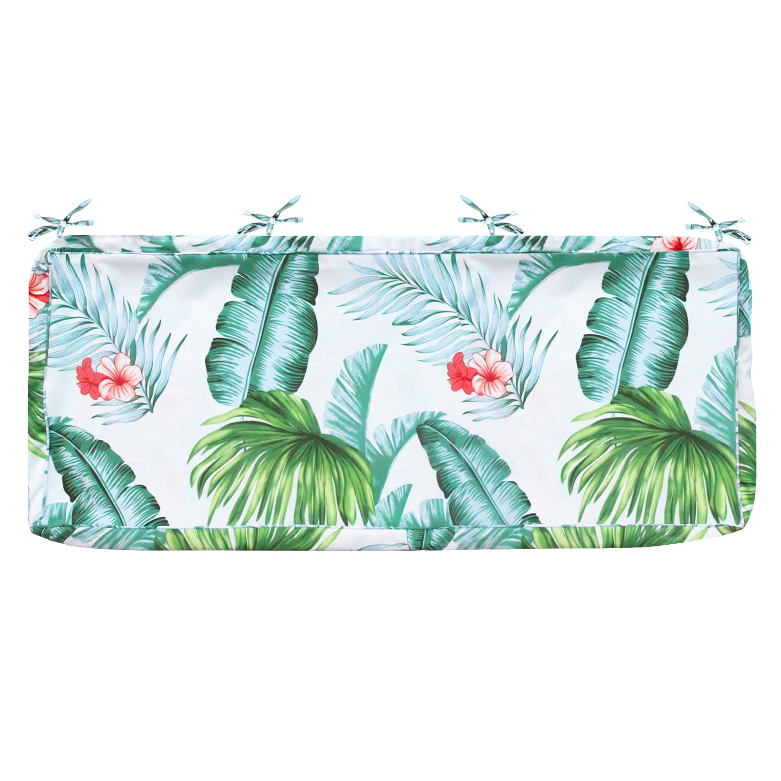 Patio Bench/Swing Cushion Cover，Water-Resistant Outdoor Bench/Settee Cushion Slip Cover， Protection Outdoor Furniture Cushion Slipcover with Zipper（Replacement Cover Only） (48 * 18, Hawaii)