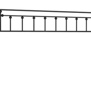 IKIFLY Metal King Size Headboard, Sturdy Steel Headboard Only for King Size Bed, Rustic Farmhouse Style, Easy Assembly, Attach Frame, Black/King