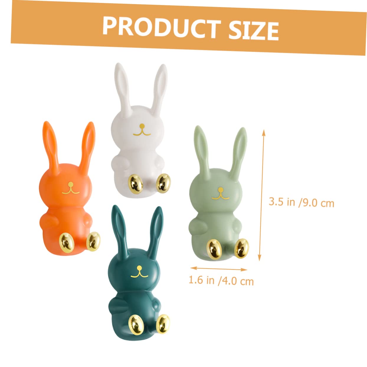 4pcs Adorable Rabbit Nail Hook Decorative Hooks Wall Mounted Hooks Kids Clothes Hanger Wall Mount Coat Rack Self Adhesive Hooks Animal Wall Hooks Cartoon Key Holder for Wall