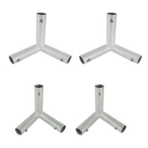 simond store canopy fitting kit - 4 pcs 3 way carport connectors 1-3/8" (id) fit with 1-5/16 inch (od) of pipes & poles - low peak frame canopy couplers joints for shelter deck shed frame