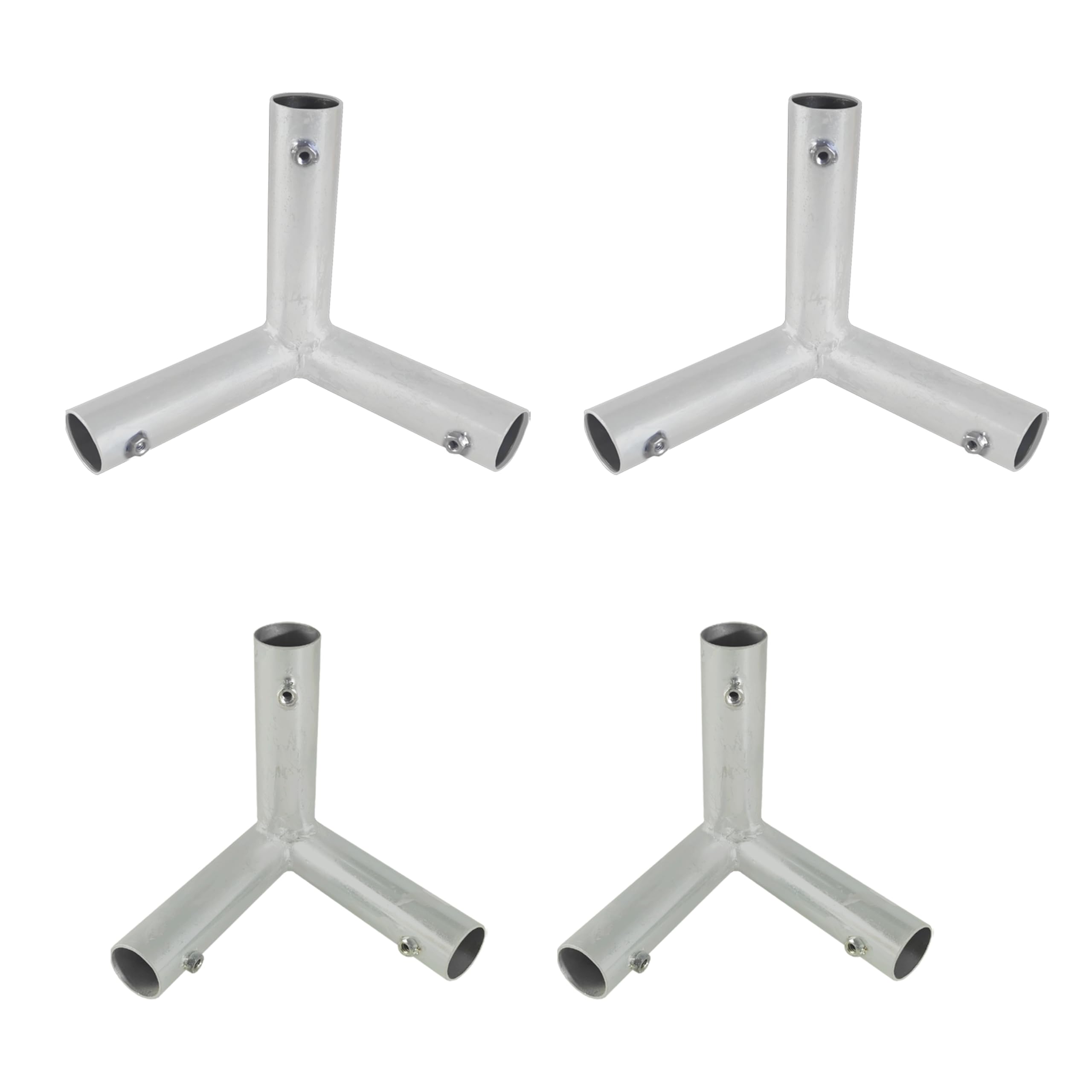 SIMOND STORE Canopy Fitting Kit - 4 Pcs 3 Way Carport Connectors 1-3/8" (Id) Fit with 1-5/16 Inch (OD) of Pipes & Poles - Low Peak Frame Canopy Couplers Joints for Shelter Deck Shed Frame