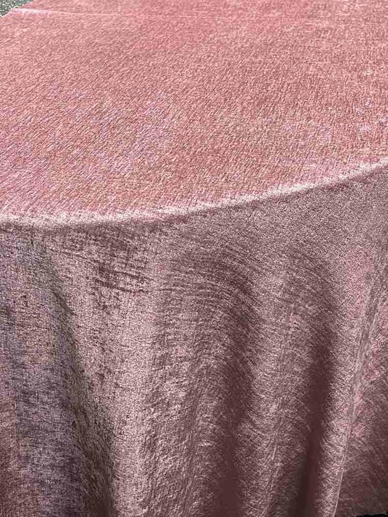 Mauve Chenille Soft Velvet Fabric, 118 Inch. in Width, Ideal Material for Upholstery Coaches and Chairs, Drapery, Pillows, Slipcovers, Tablecloths, Sewing, Arts & Crafts Etc - Sample/Swatch