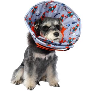 lelepet dog cone collar, soft dog cone, dog cones for meidum dogs, soft cone for dogs after surgery, dog cone alternative, adjustable dog recovery cone to prevent licking, elizabethan collar for dogs