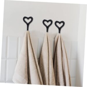 BUGUUYO 2Pcs Heart Wall Hooks Iron Decorative Coat Hooks for Hanging Coats Jackets and Accessories Stylish Wall Mounted Hooks for Home Decor and Organization