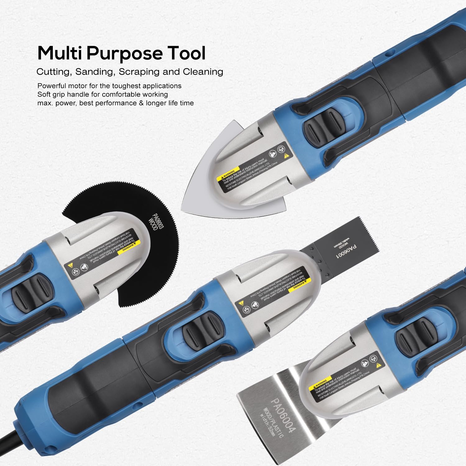 G LAXIA Oscillating Tool, 1.5A Oscillating Multi Tool with with 3° Oscillation Angle, 12 Piece Accessories Scraping, Grinding, Sanding, Cutting