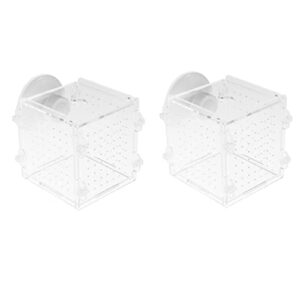 2 pcs fish acrylic incubator baby fish incubator fish tank tool fish hatchery cage aquatic pet supplies