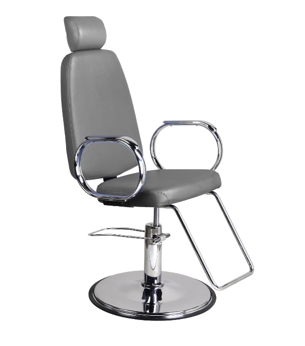 AmeriCan Goods Professional Dental Patient Exam & X-Ray Chair Deluxe Quality 360° Swivel, Adjustable & Removable Headrest Stool (Graystone)