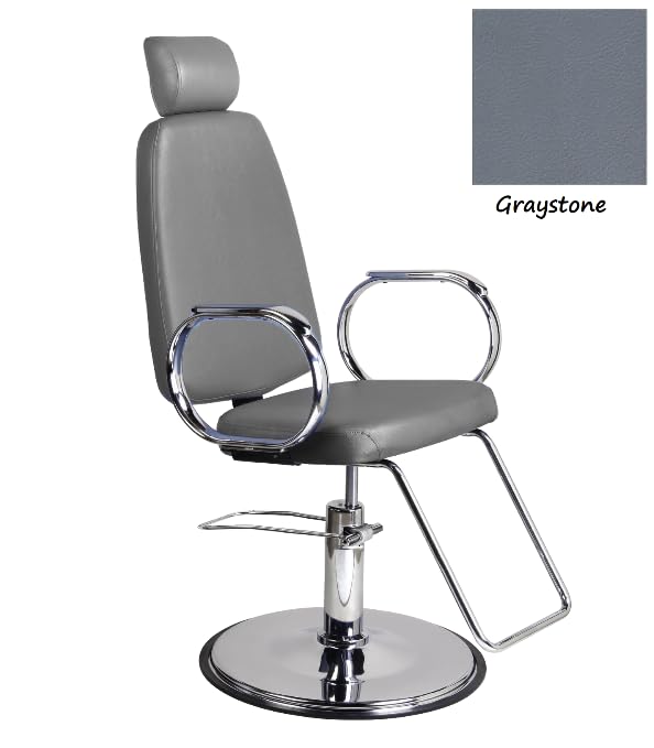 AmeriCan Goods Professional Dental Patient Exam & X-Ray Chair Deluxe Quality 360° Swivel, Adjustable & Removable Headrest Stool (Graystone)