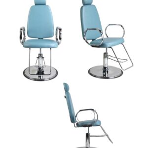 AmeriCan Goods Professional Dental Patient Exam & X-Ray Chair Deluxe Quality 360° Swivel, Adjustable & Removable Headrest Stool (Graystone)