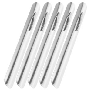 mobestech 5pcs crumb sweepers stainless steel table crumbers bread crumber cleaner cabinet scraper crumb for tablecloth in restaurants and home waiters waitress silver