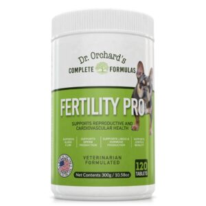 dr. orchards fertility pro for dogs - vet formulated - for males and females -120ct