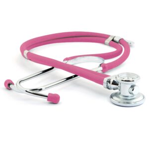 ems xtrm sprague rappaport stethoscope - high-quality, durable stethoscope for nurses and healthcare professionals, available in multiple colors, latex-free (pink)