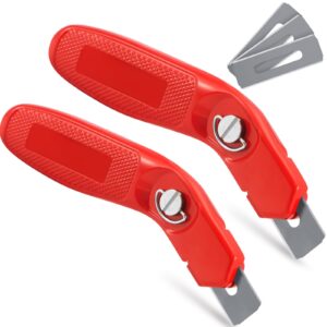 lasnten 2 pcs knife for cutting carpet heavy duty carpet knife with 6 blades utility carpet tools knife for carpet box cutter roofing cutting purpose, aluminum